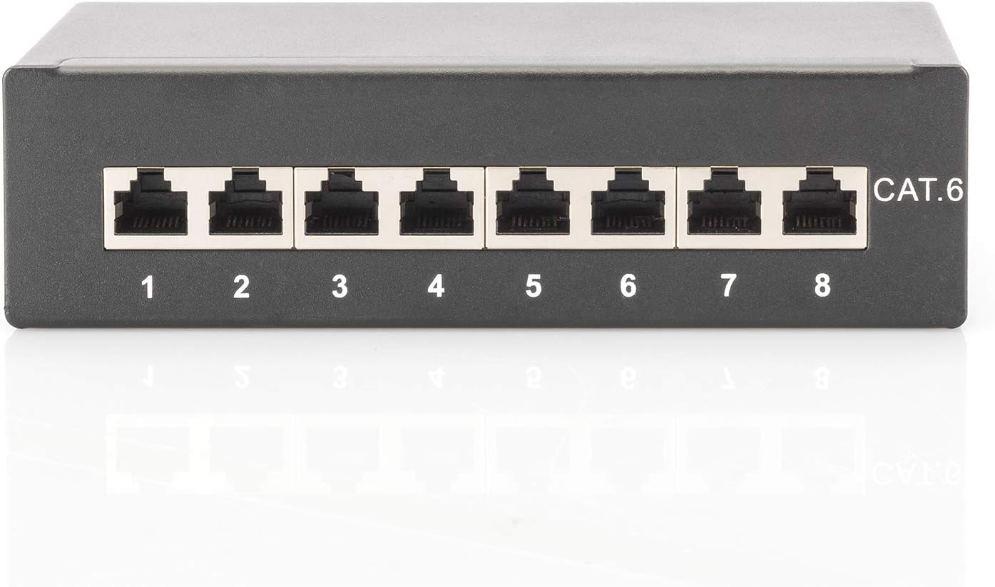 DIGITUS Desktop Patch Panel 8-Port/Cat.6 / Shielded/Cable Installation ...