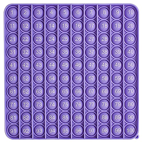 Pop it Numbers 100 Sensory Math Manipulative (Purple) Large Educational ...