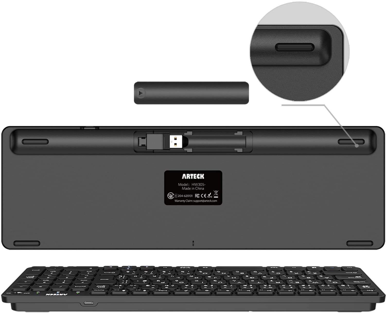 Mua Arteck 2.4G Wireless Keyboard Wireless Lightweight Full Size with ...