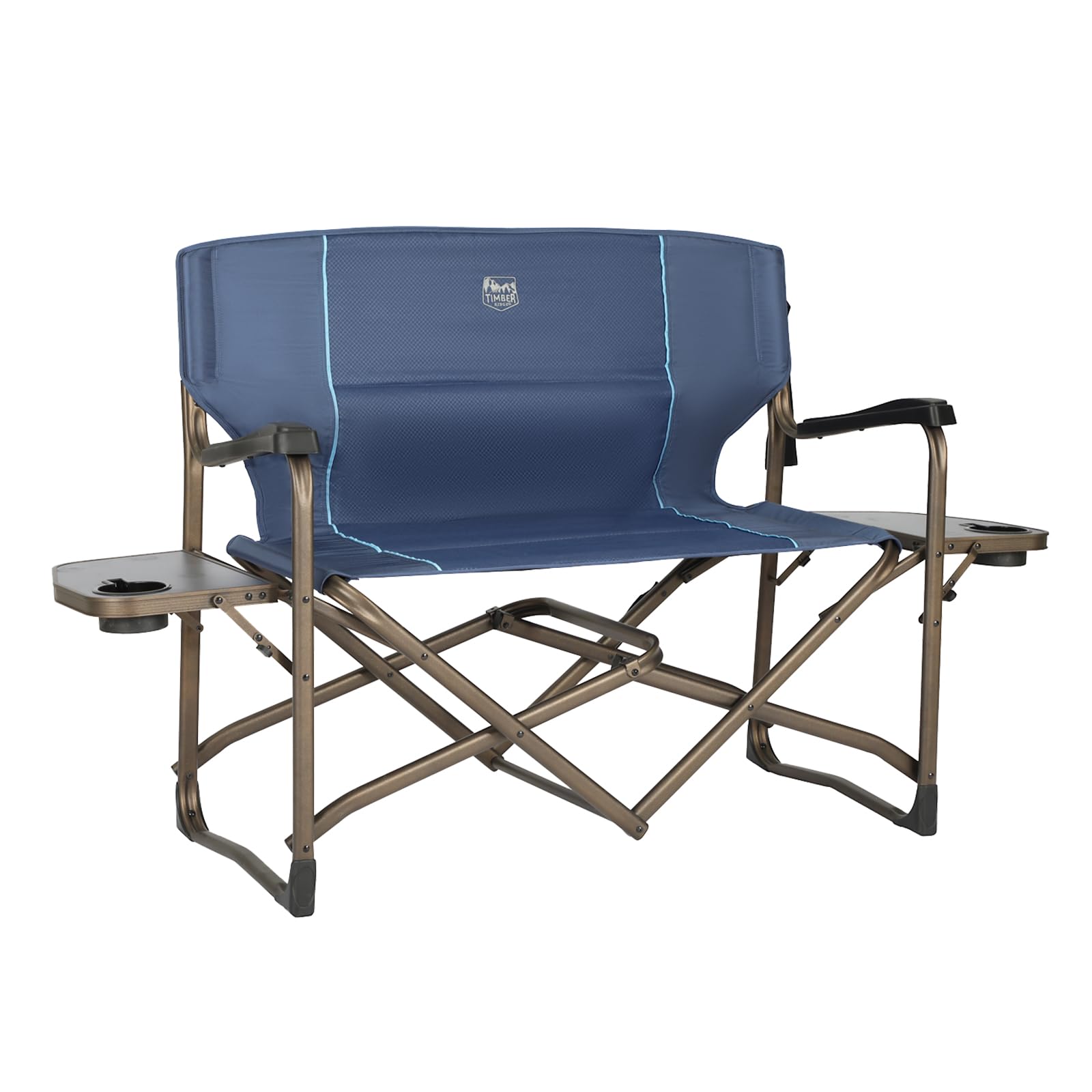 TIMBER RIDGE Double Camping Chair Foldable Loveseat Directors Chairs ...
