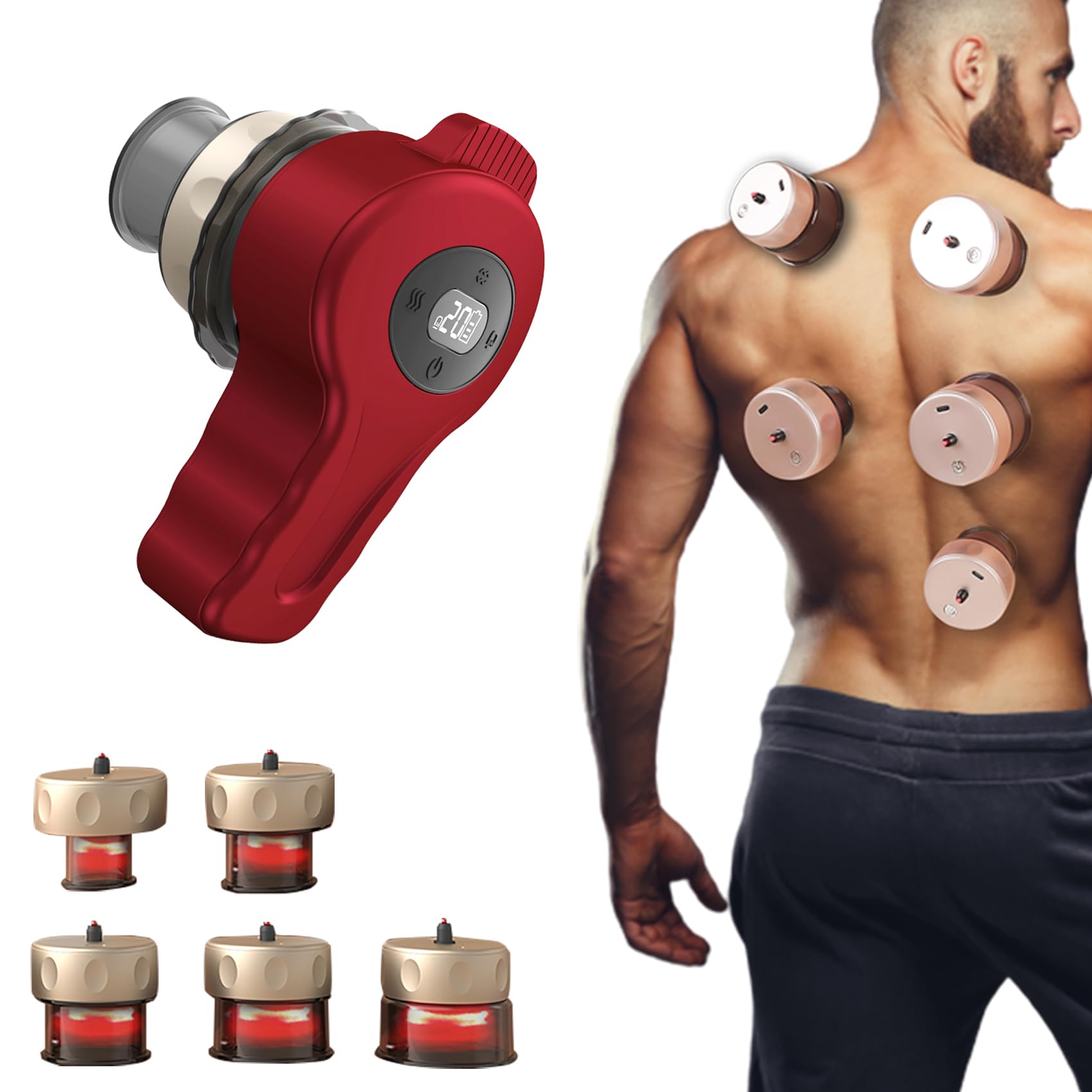 InfiniteRelax 5 in 1 Electric Cupping Therapy Set-5 Separable Cupping ...
