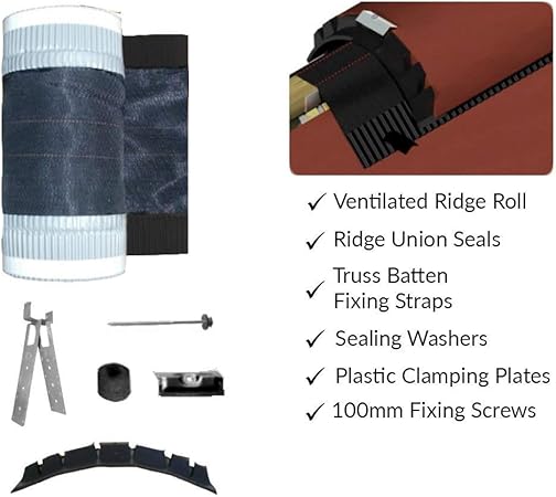 Cromar Universal Ridge Kit, Ventilated Dry Ridge System. 6 Meter ...