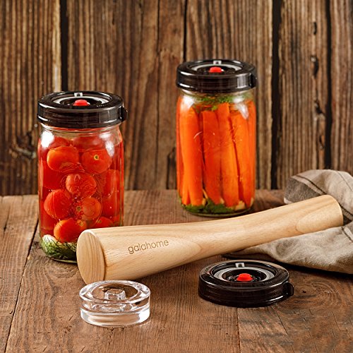 Fermentation Kit Premium Pack - 4 Fermenting Lids, 4 Fermentation Glass ...