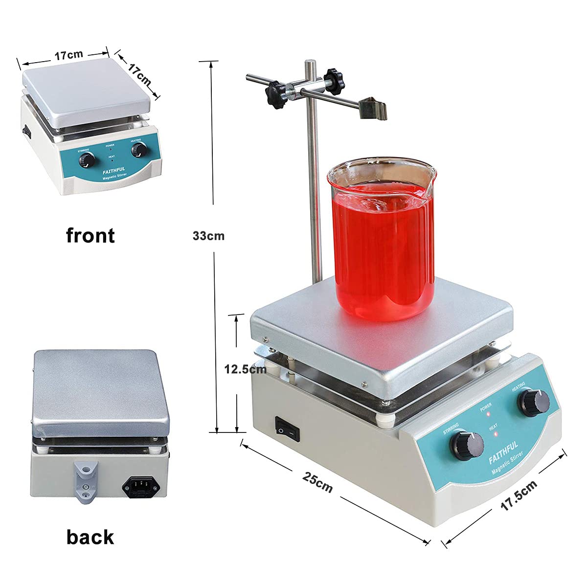 Mua SH-3 Lab Magnetic Stirrer Hotplate, 17 x 17 cm Aluminium Panel, 0 ...