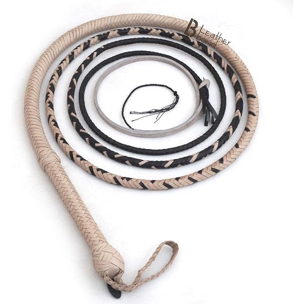 Leather Whip 8ft Genuine Cow Hide 3 Feet Long 16 Plaits Heavy ...