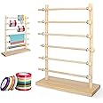 Amazon.com: ElasignShopo 6 Tier Wooden Ribbon Rack Large Ribbon ...