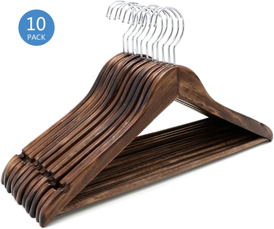 PeiQiH Adulto Colgadores De Abrigo De Madera, con Muescas Gancho ...