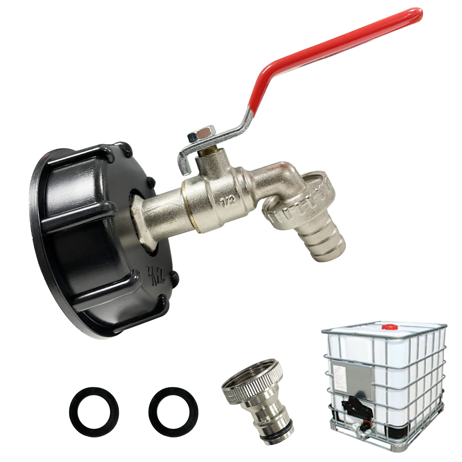 Mua IBC Outlet Tap, 1000L Water Tank Tap Alloy Ball Valve with 1/2 Inch ...