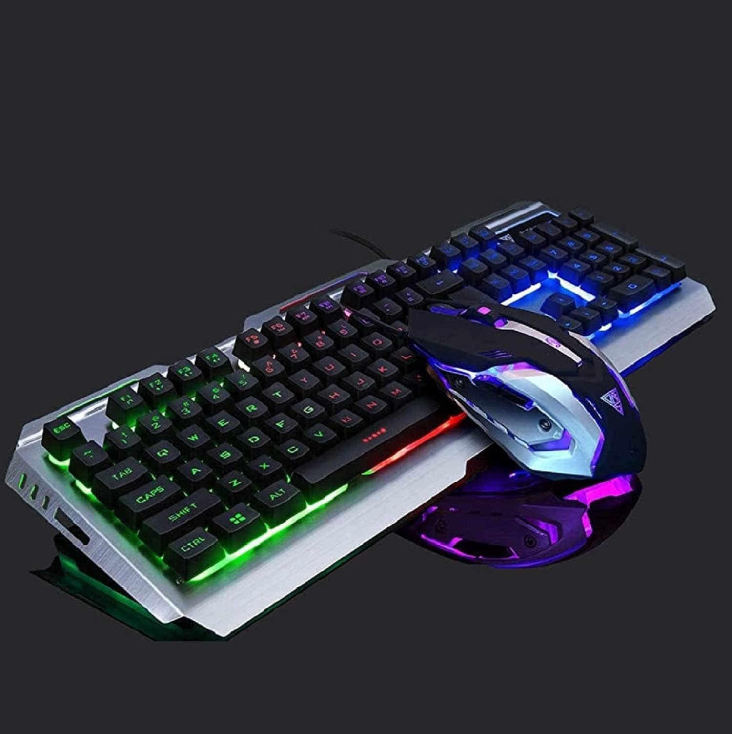 Mua RGB Gaming Keyboard and Mouse Combo Rainbow Backlit Lighted,Wired Gaming Keyboard Color ...