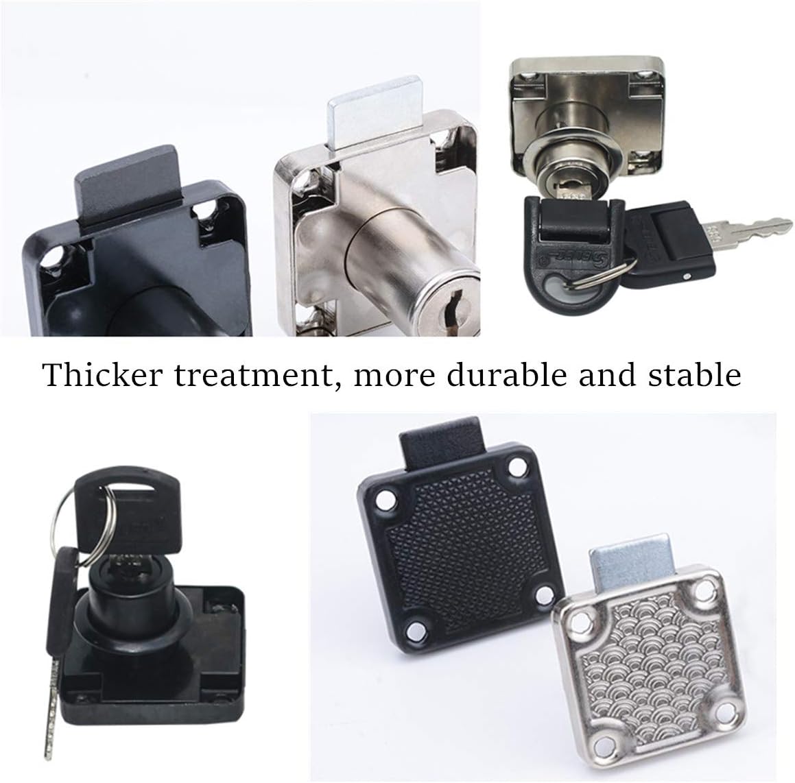 4 Pcs Security Drawer Lock Cupboard Drawer Cam Lock Furniture Lock ...