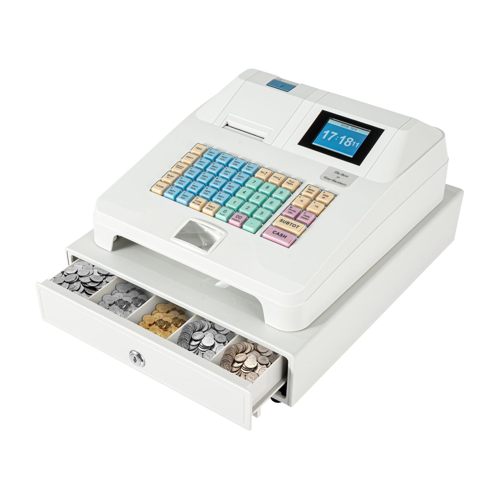 LNUJIUN T-71-60 Electronic Cash Register With Drawer & Thermal Print ...