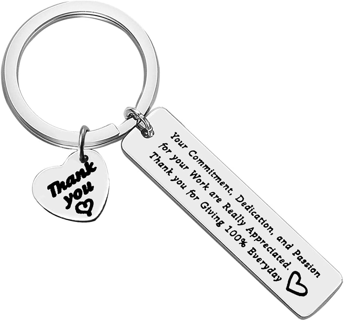Amazon.com: Employee Keychain Appreciation Gift Your Commitment ...