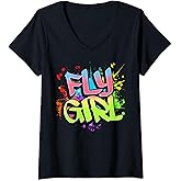 Amazon.com: Fly Girl 80s 90s Old School Hip Hop Girls T-Shirt ...