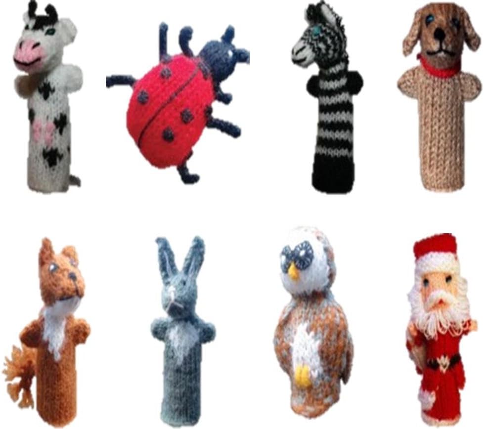 Crackers Box of 8 Family Fun Finger Puppet Metallic Christmas Crackers ...