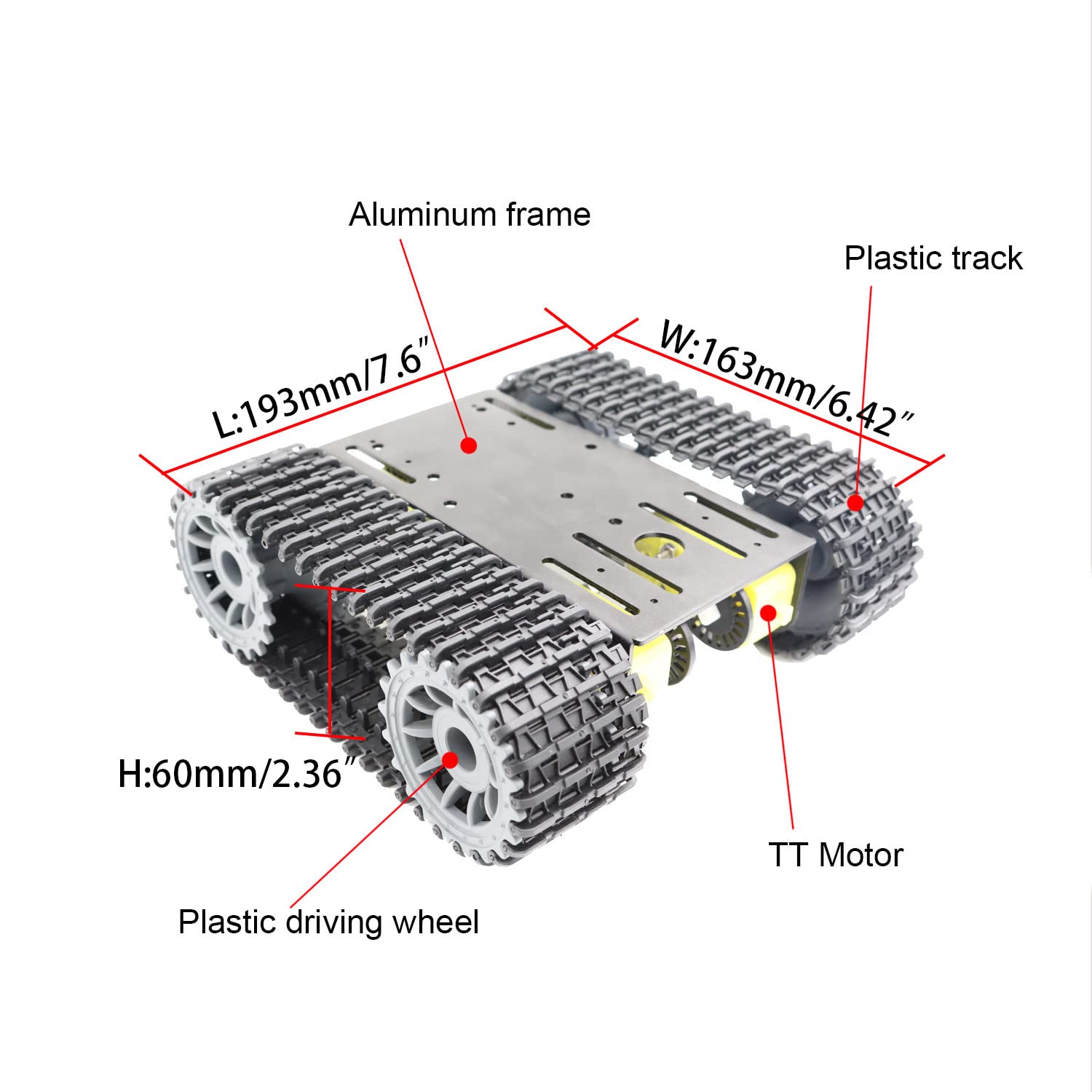 Mua Premium TT04 4WD Intelligent Tracked Robot Tank Car Chassis with 4PCS TT DC Motors, Robotic ...