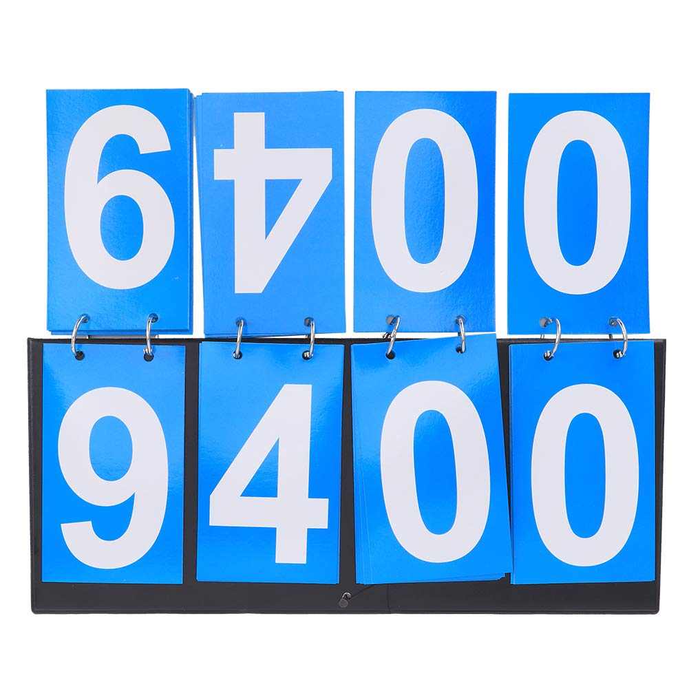 Number Flip Chart Number Flip Cards Blue Cloth Metal Cardboard 4‑Digit ...