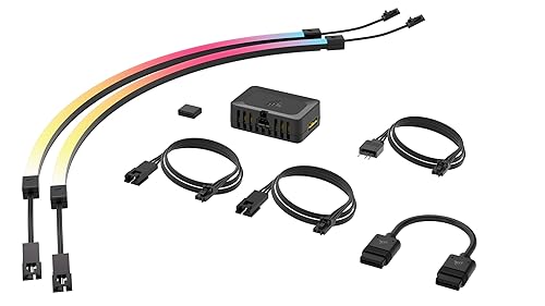 Corsair iCUE Link LS430 Aurora RGB Light Strips 430mm Kit – 2X Magnetic ...
