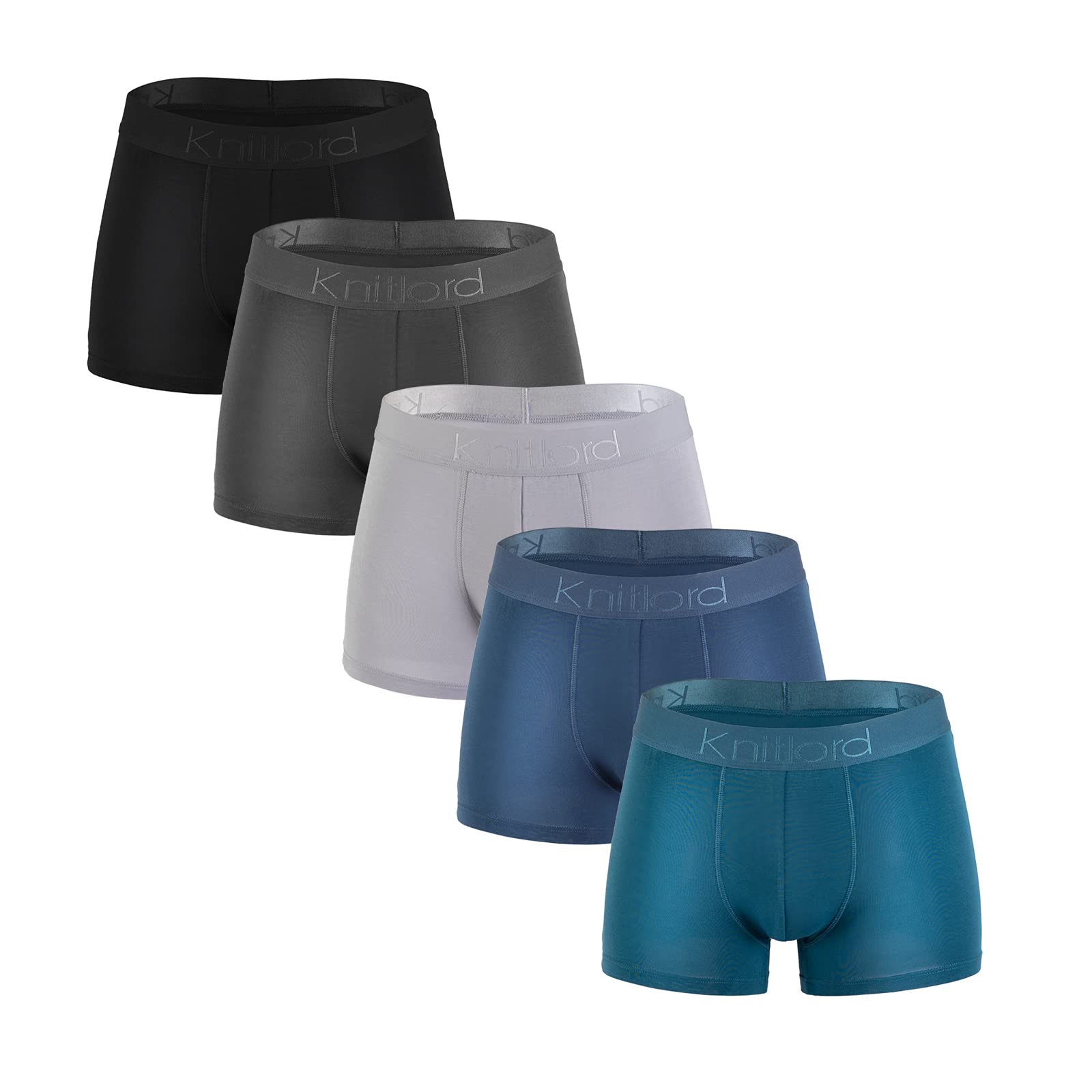 KNITLORD Men's Luxury Bamboo Viscose Boxer Underwear Ultra Soft and ...