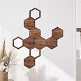 Amazon.com: Wooden Hexagon Wall Stickers, 10 PCS Removable Hexagonal ...