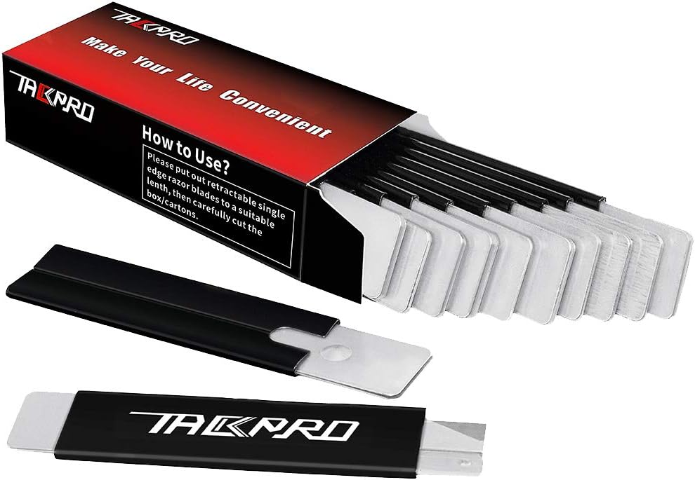 Box Cutter Retractable Package Opener Single Edge Razor Blade Carton ...