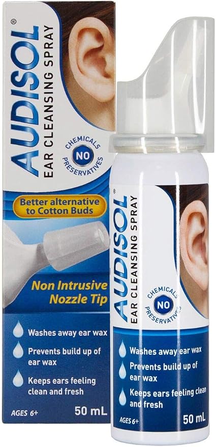 AUDISOL Ear Cleansing Saline Spray, 50 ml: Amazon.co.uk: Health ...