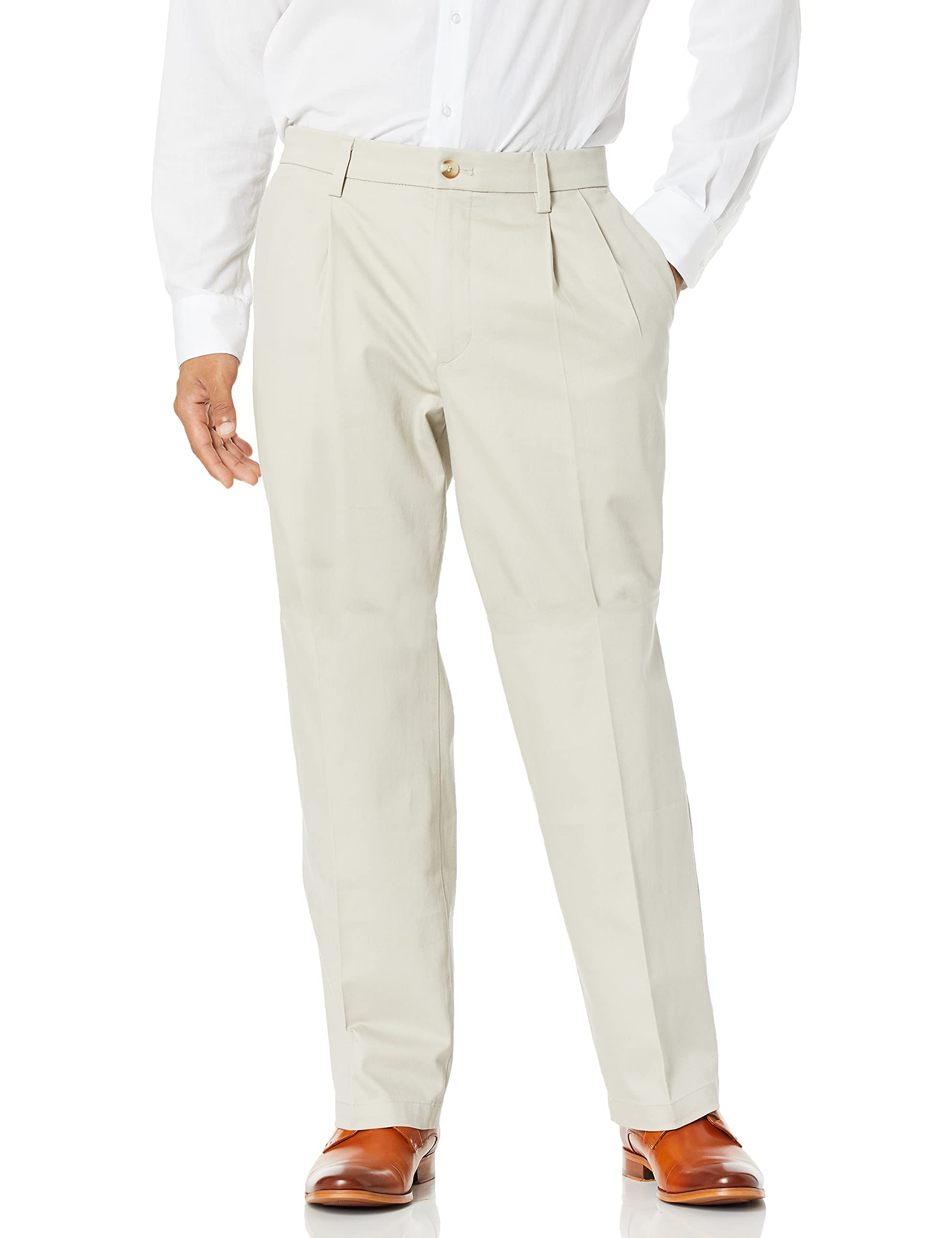 Mens Dockers Black Pleated Signature Khaki Slacks/Pants 40x29 Classic ...