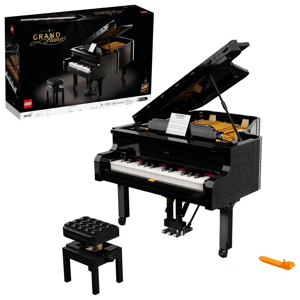 LEGO Ideas Grand Piano 21323 Model Building Set for Adults, Collectible ...