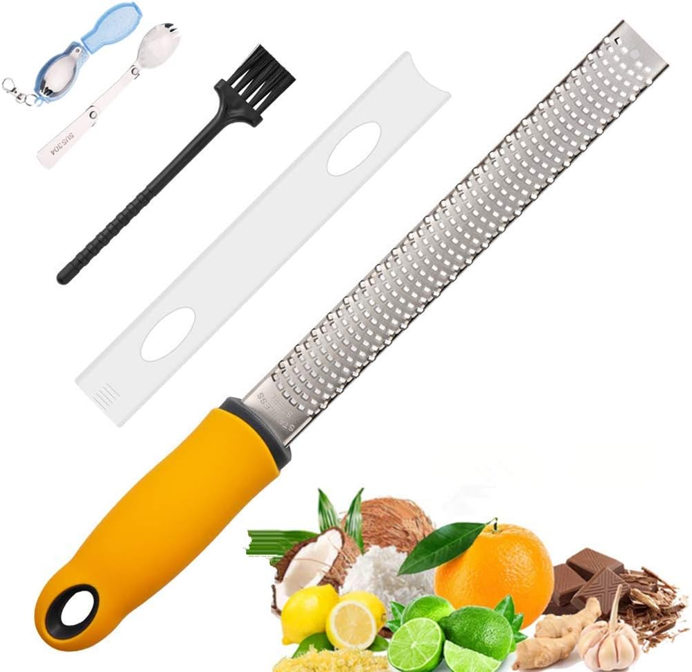 Amazon.com: Lemon Zester, Cheese Grater, 304 Premium Stainless Steel ...
