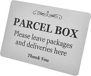 Amazon.com: Parcel Box Sign - Manufactured from Metal. Aluminium with ...