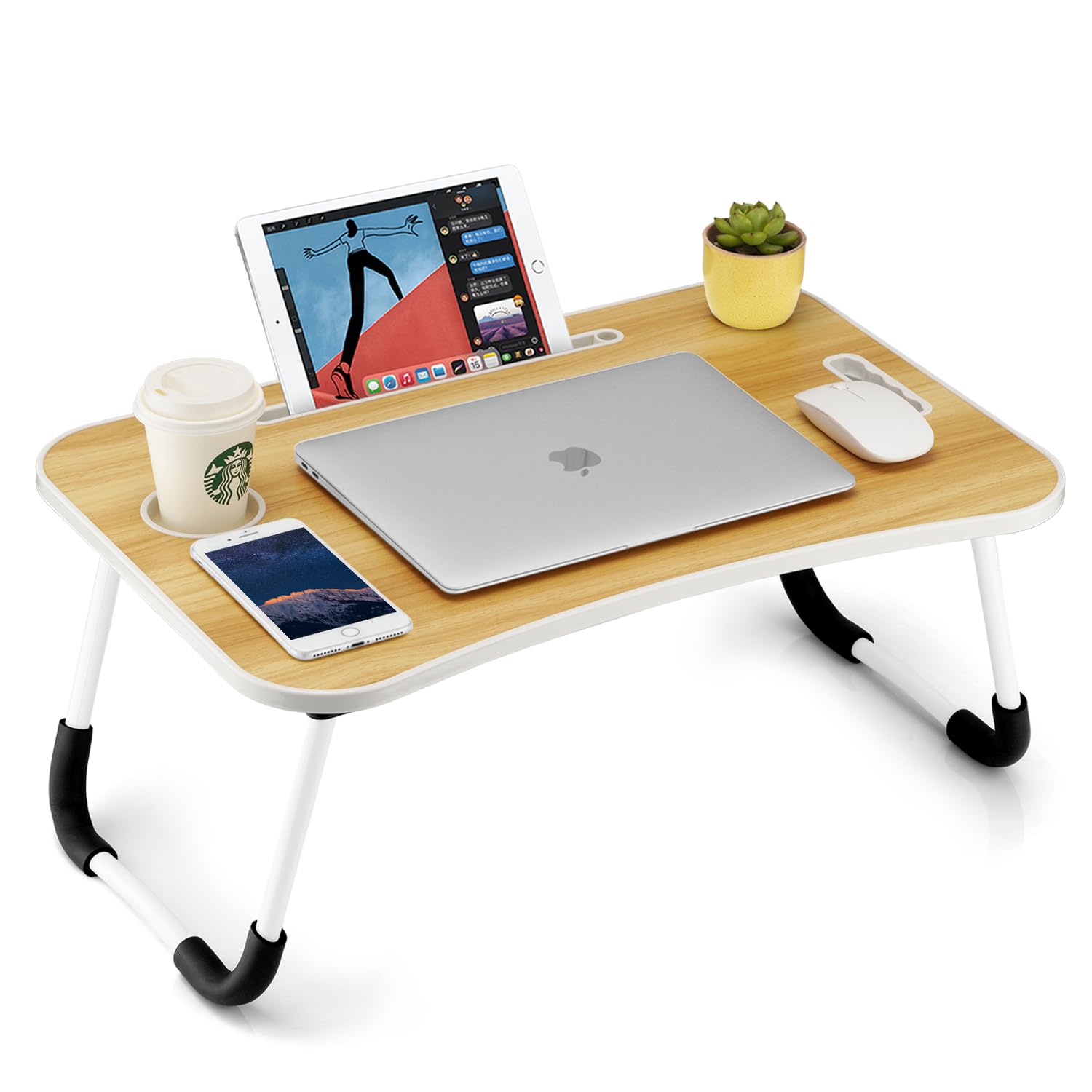 Mua Foldable Laptop Table, Portable Lap Desk Bed Table Tray, Laptop ...