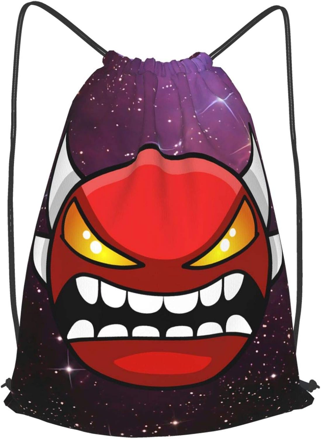 Geometry Dash Insane Demon Face Drawstring Backpack Sports Bag For Gym ...