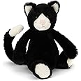 Amazon.com: Jellycat Bashful Black and White Cat Stuffed Animal, Medium ...