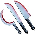 Amazon.com: Halloween Costume Knife Prop Set - 3pcs Fake Knife Bloody ...