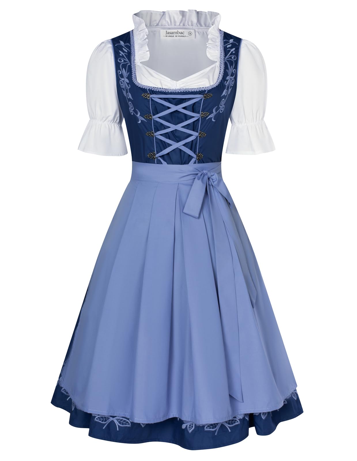 JASAMBAC German Authentic Drindl Costumes Oktoberfest Top Dirndl Dress ...