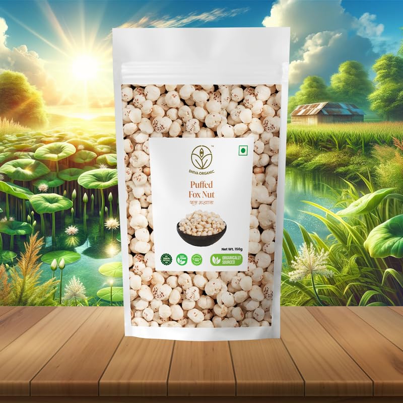 Shiva Organic Phool Makhana: Fox Nut & Gorgon Nut & Popped Lotus Seeds ...