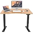 Amazon.com: FLEXISPOT Pro Bamboo 3 Stages Dual Motor Electric Standing ...