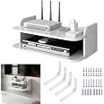 Amazon.com: Catekro Floating Wall Shelf for Modem Equipment, with 4 pcs ...