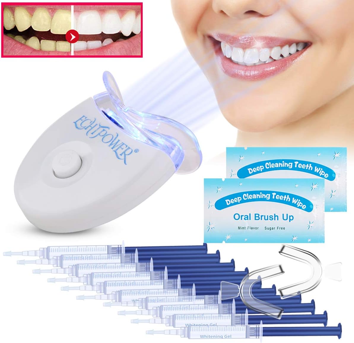 Amazon.de: ECHTPower Zahnaufhellung, Zahnbleaching Zahnweiß ...