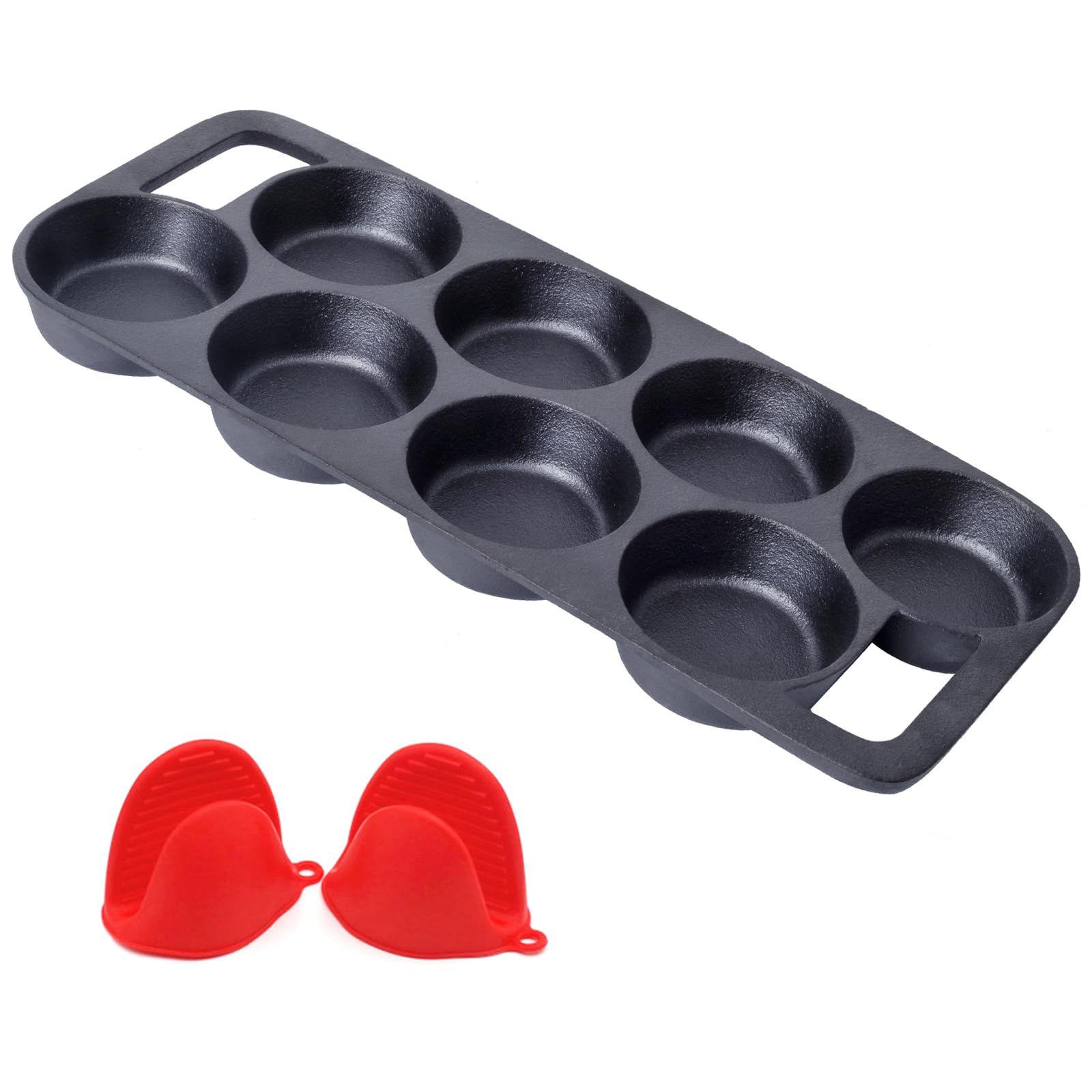 YOLOPLUS+ Pre-seasoned Cast Iron Cake Pan Mini Cake Pan Cast Iron ...
