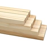 Amazon.com: 30 Pack 12 x 1/2 x 1/2 inch Square Wood Dowel Rods, Square ...