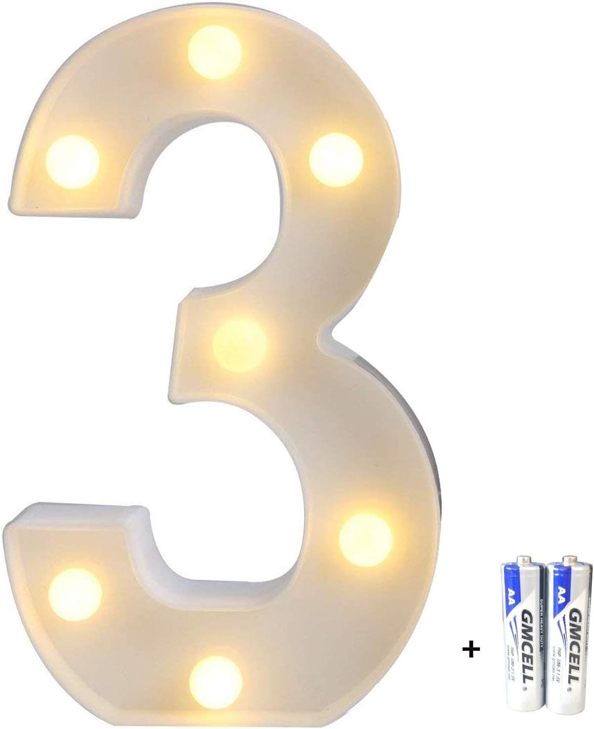bemece LED Alphabet Letter Lights, Decorative Warm Plastic Light up ...