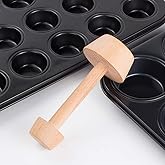 Amazon.com: Jinshining Tart Tamper Pastry Tamper Double Side Wooden Egg ...