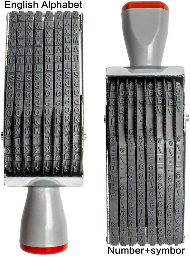 Rolling Stamp, Uooker 8 Digits Stamp Personalized English Alphabet ...
