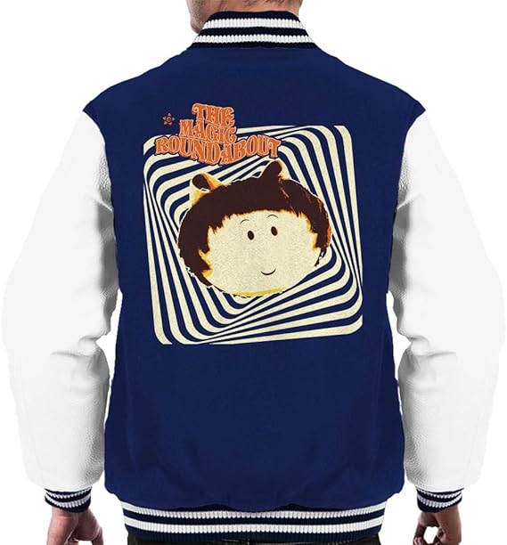The Magic Roundabout Margote Monochrome Ray Lines Men's Varsity Jacket ...