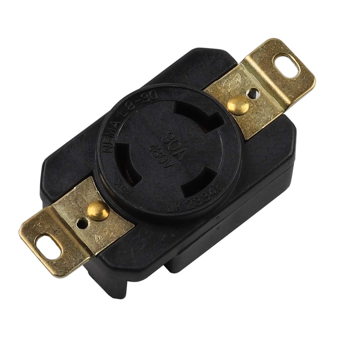 Nema L8-30R 30A 480V 2 Pole 3 Wire Industrial Grade Locking Female ...