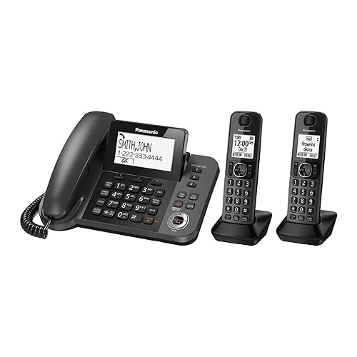 Panasonic KX-TGF352M Corded/Cordless 2 Handset Landline Telephone in ...