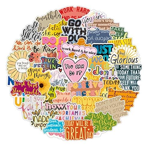 Inspirational Stickers Pack, 50 Pcs Waterproof Durable Vinyl ...