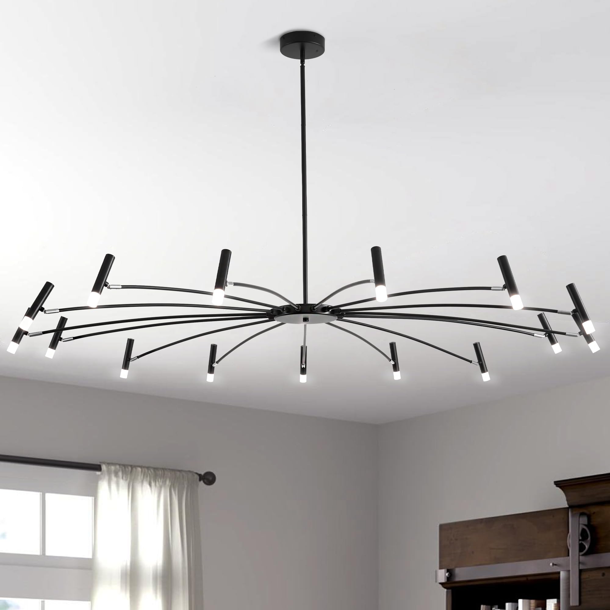ZitoStory LED Sputnik Chandeliers Modern Large Chandelier Light Fixture ...