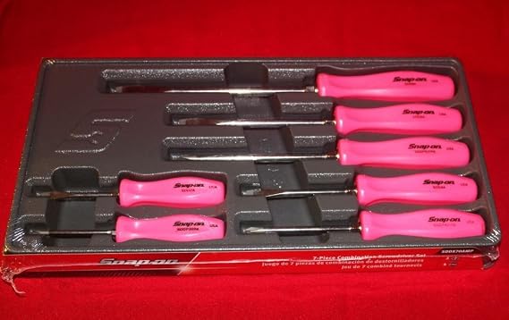 Snap On 7 Piece Screwdriver set - Hot Pink: Amazon.co.uk: Car & Motorbike