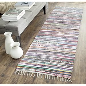 Amazon.com: Safavieh Rag Rug Collection RAR121A Hand Woven Grey Cotton ...